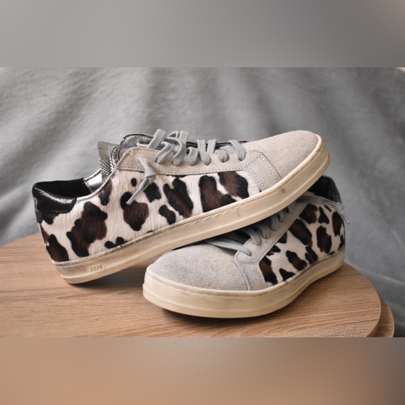 P448 | Shoes | P448 Cow Print Calf Hair Sneaker Sz 37 | Poshmark